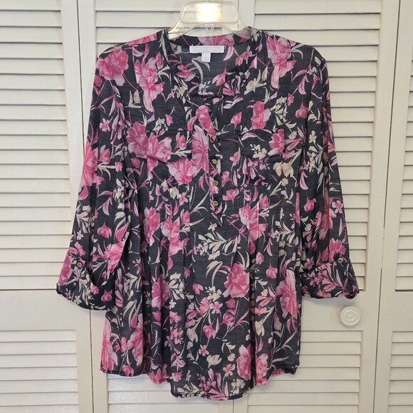 Juniper + Lime | Tops | Juniper Lime Floral Tunic Size L | Poshmark